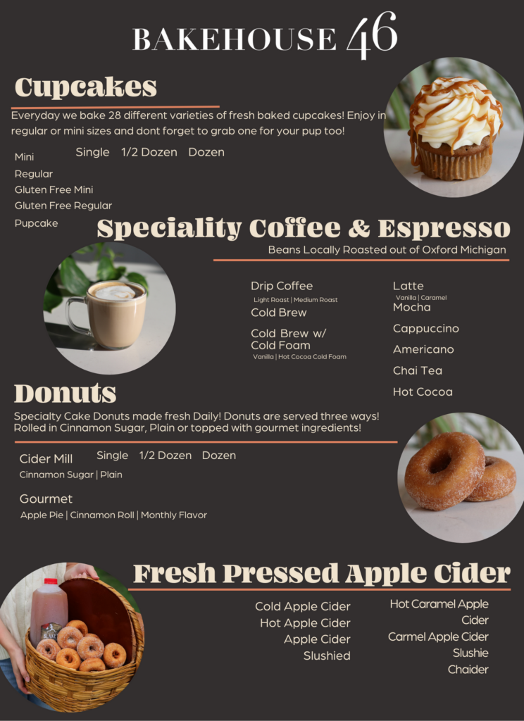Menu - Bakehouse46